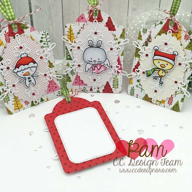 C.C. Designs Gift Tags – A Pretty Pink Peony