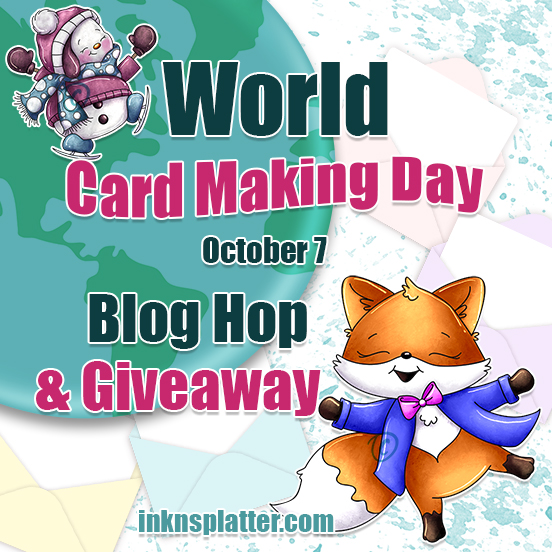 World Card Making Day Blog Hop with Ink n’Splatter – A Pretty Pink Peony